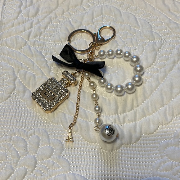 Accessories | Perfume Bottle Pearl Bag Charmkeychain | Poshmark
